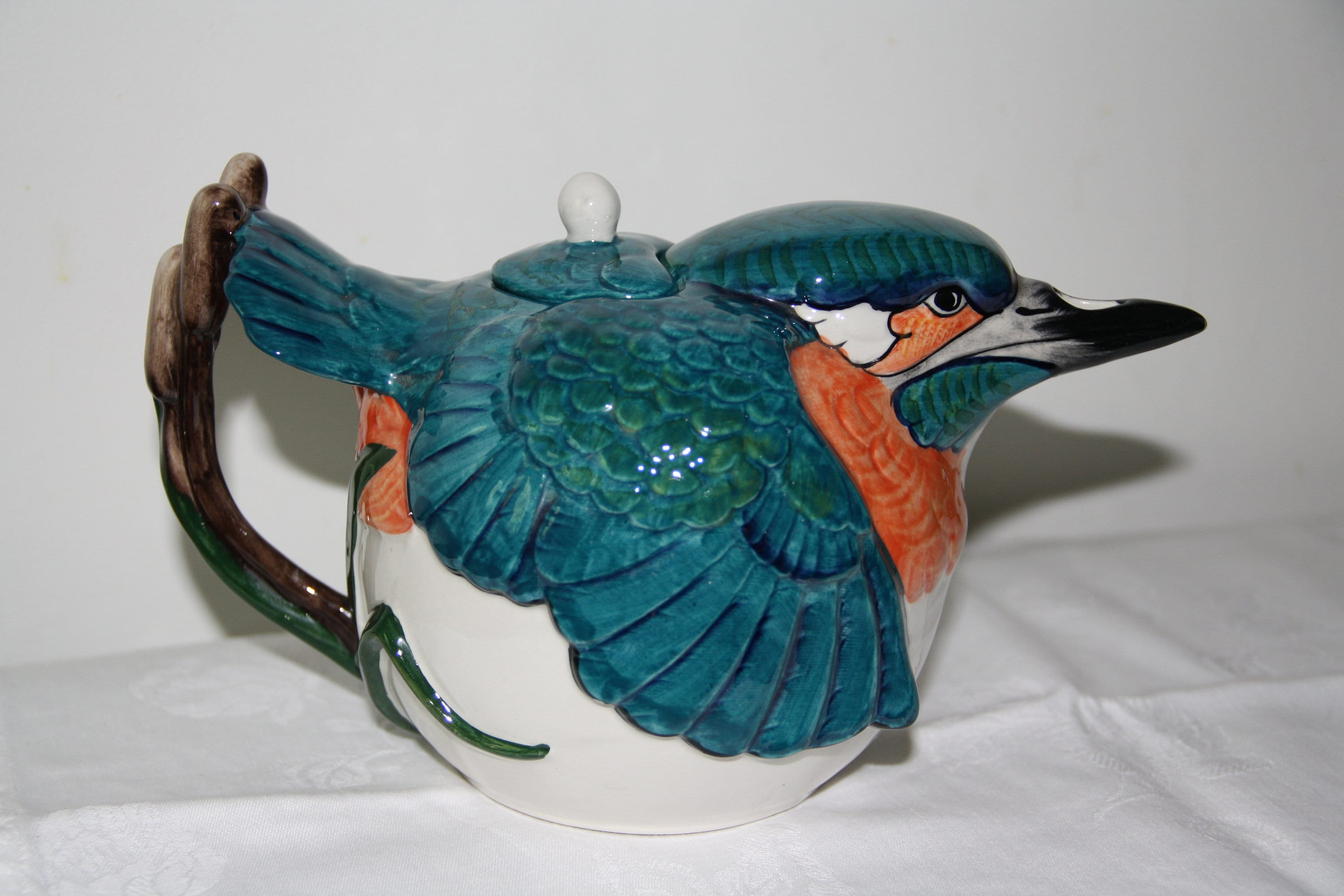A Kingfisher Teapot, Woodland Birds by Staffordshire Fine Ceramics, a ...