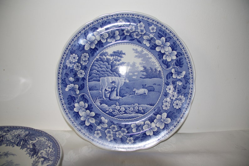 Three Spode Plates From the Spode Blue Room Collection: Aesop's Fables ...