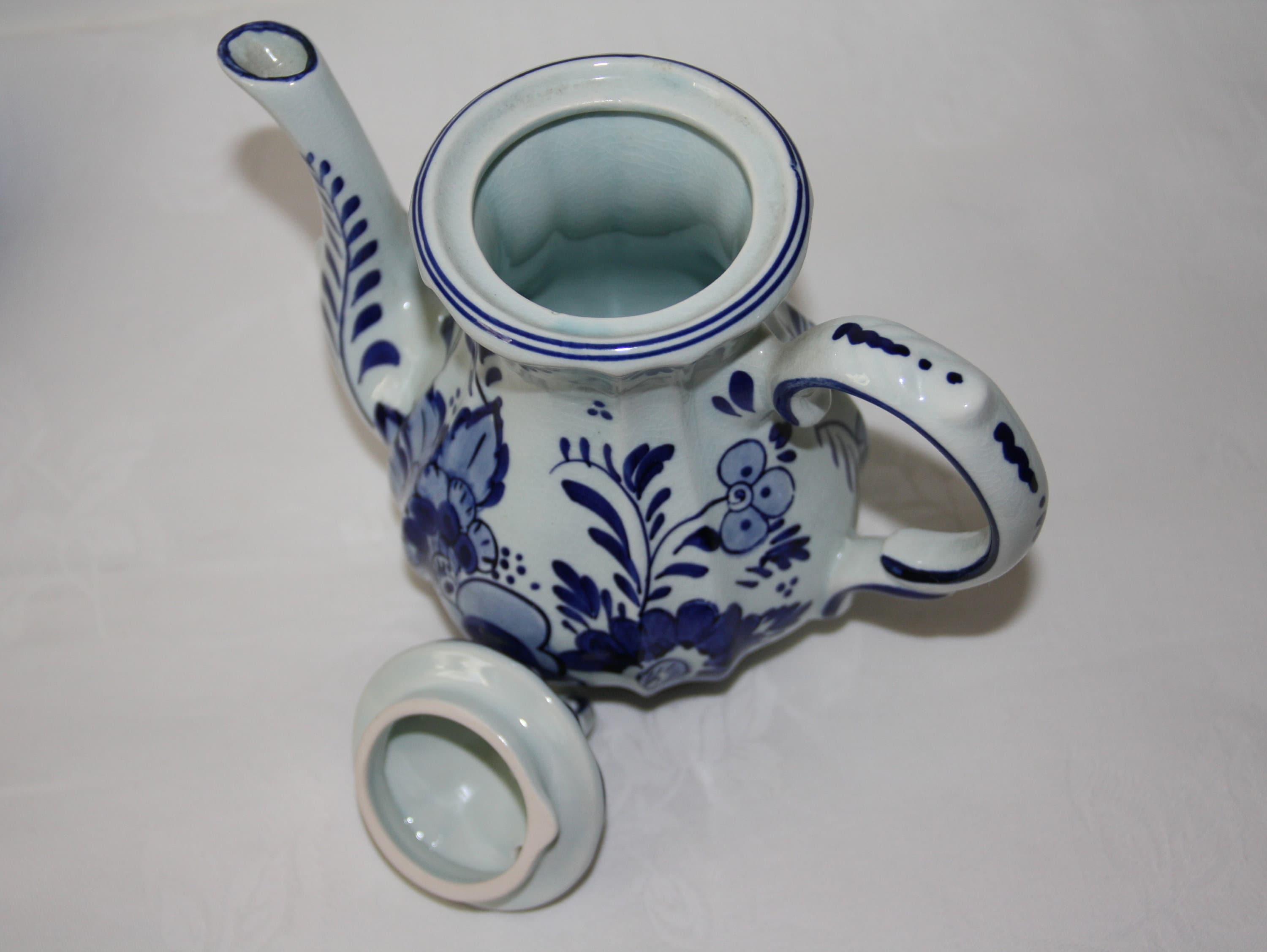 A Delft Blue Hand Painted Coffee Pot With Restored Delicate Finial - Etsy