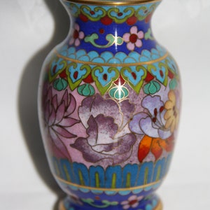 A Small Cloisonne Vase With Chrysanthemum Decoration - Etsy