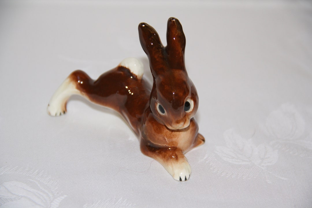 A Porcelain Rabbit Figurine, Marked for Goebel, West Germany on Its ...