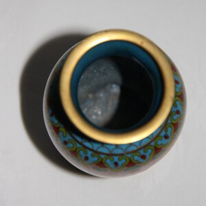 A Small Cloisonne Vase With Chrysanthemum Decoration - Etsy