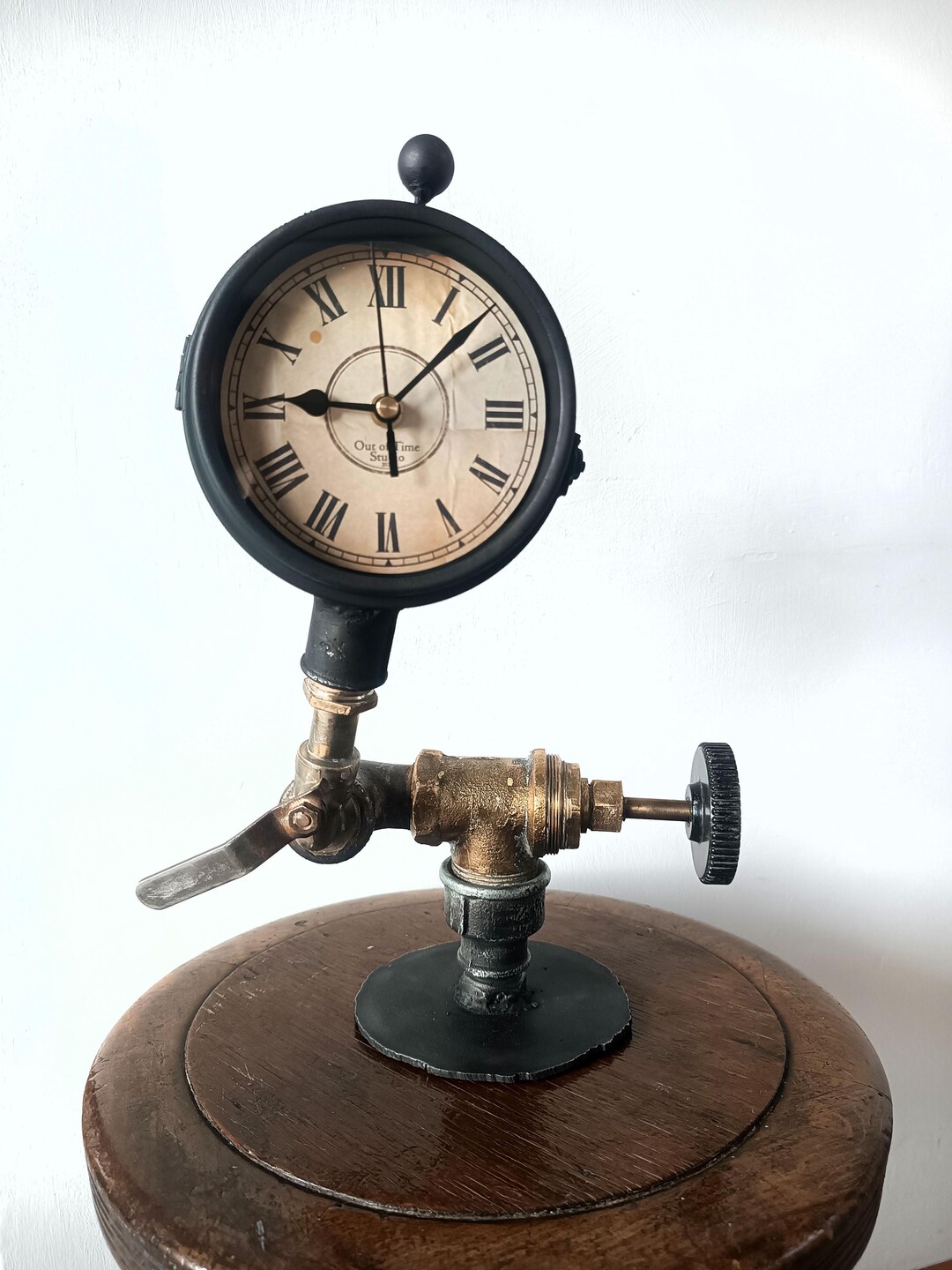 Clock Made From Steel Pipes Industrial, Loft Style - Etsy