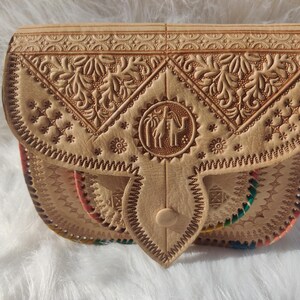 Handcrafted Moroccan Leather Bag – Genuine Leather, Adjustable Strap ...