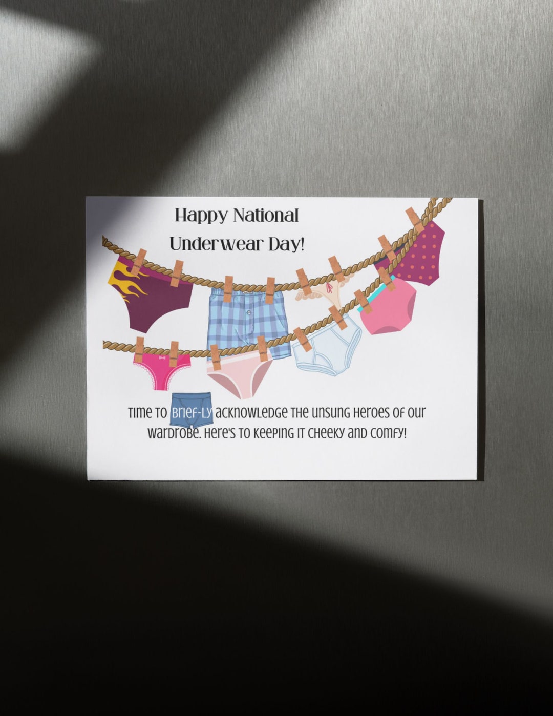 August 5th 2023 National Underwear Day Adult Humor Greeting - Etsy