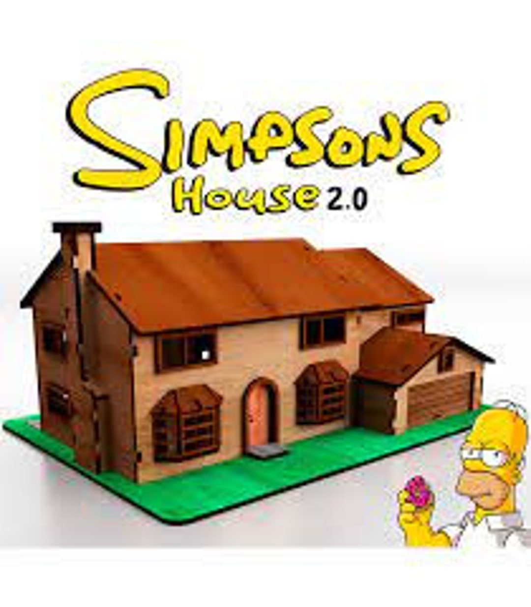 Simpsons House Model. Laser Cut Template. DXFEPS Assembly Instructions ...