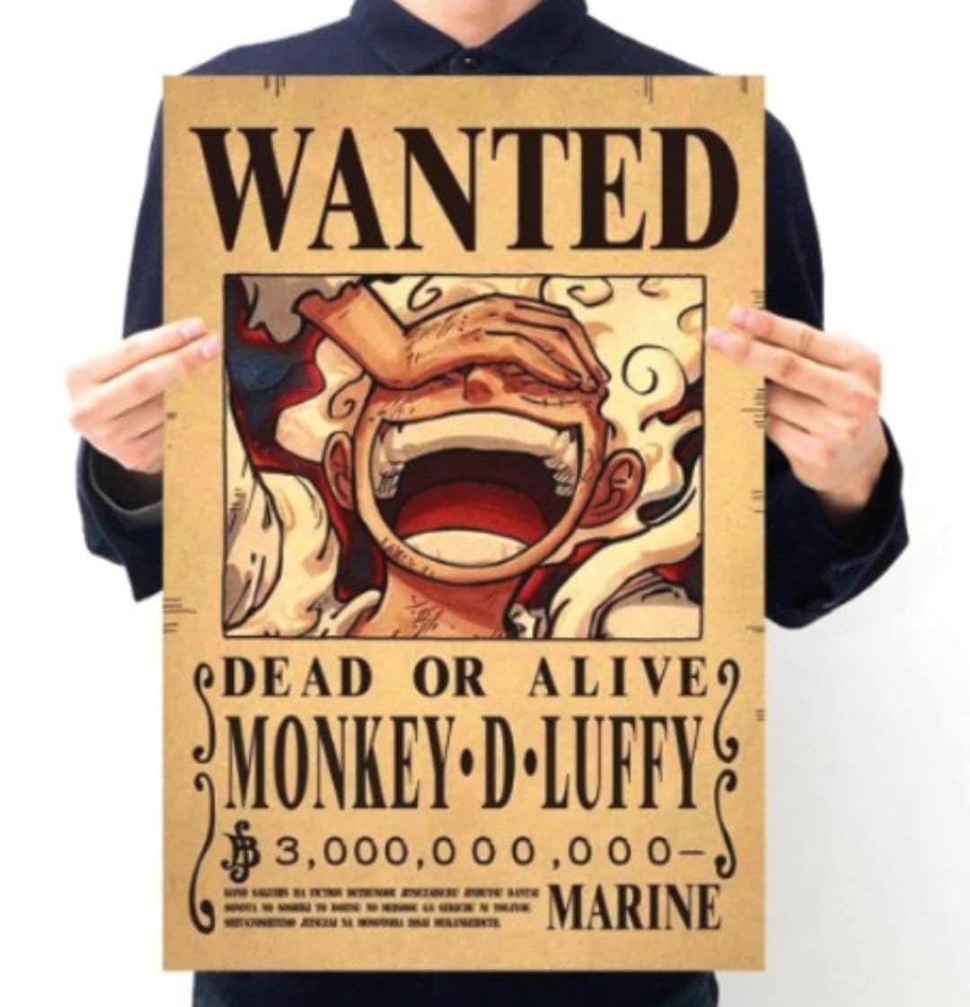 Wanted One Piece Poster. Model. Laser File. Epsaisvgpdf Instant ...