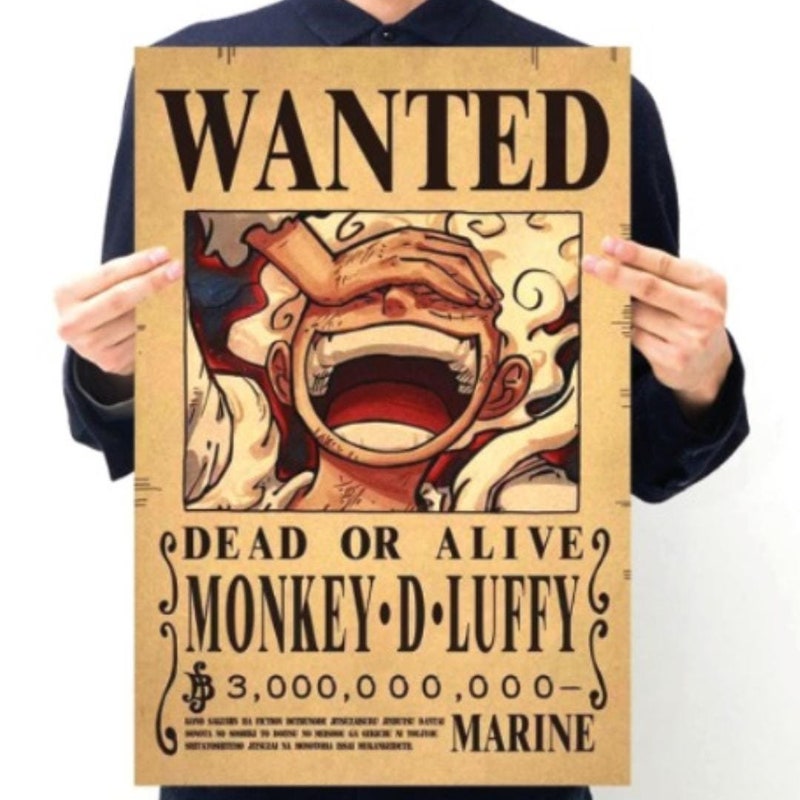 Luffys Wanted Poster - Etsy