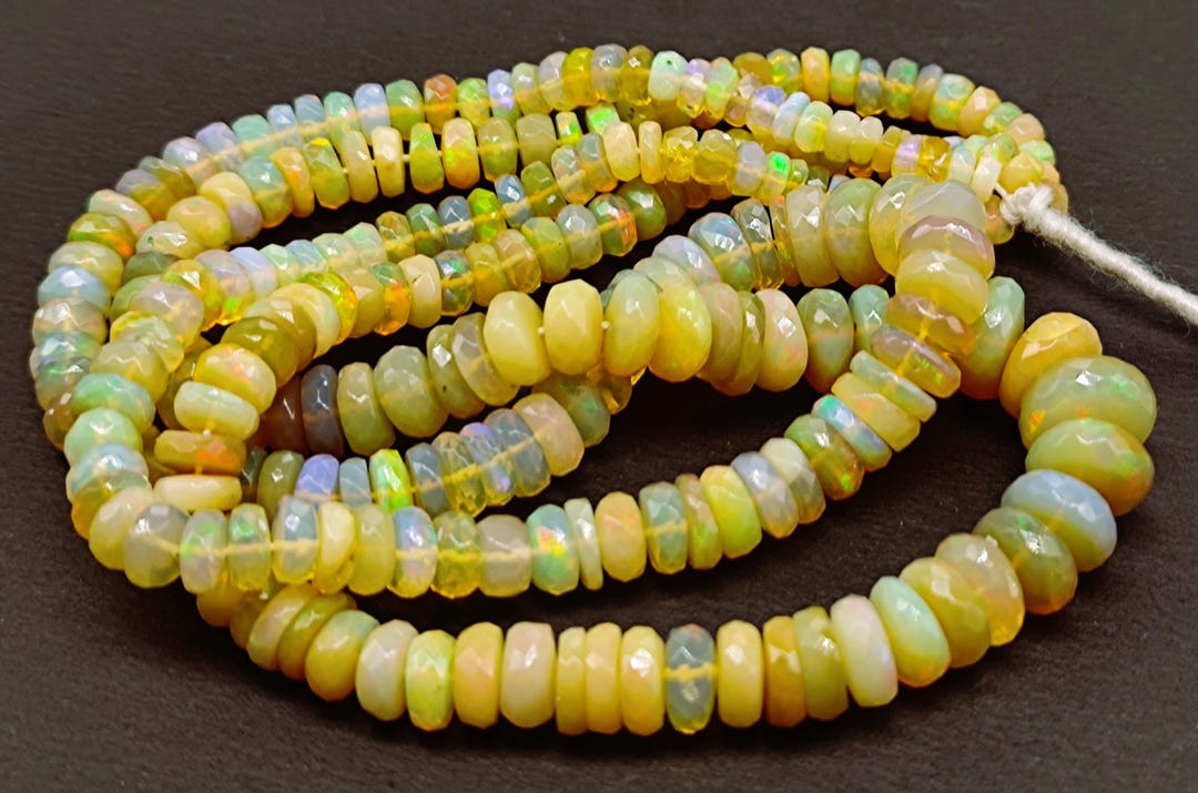 AA+ Top Opal Bead: 5.5mm Multi Fire Bead Faceted, 16 Inch Strand - Etsy