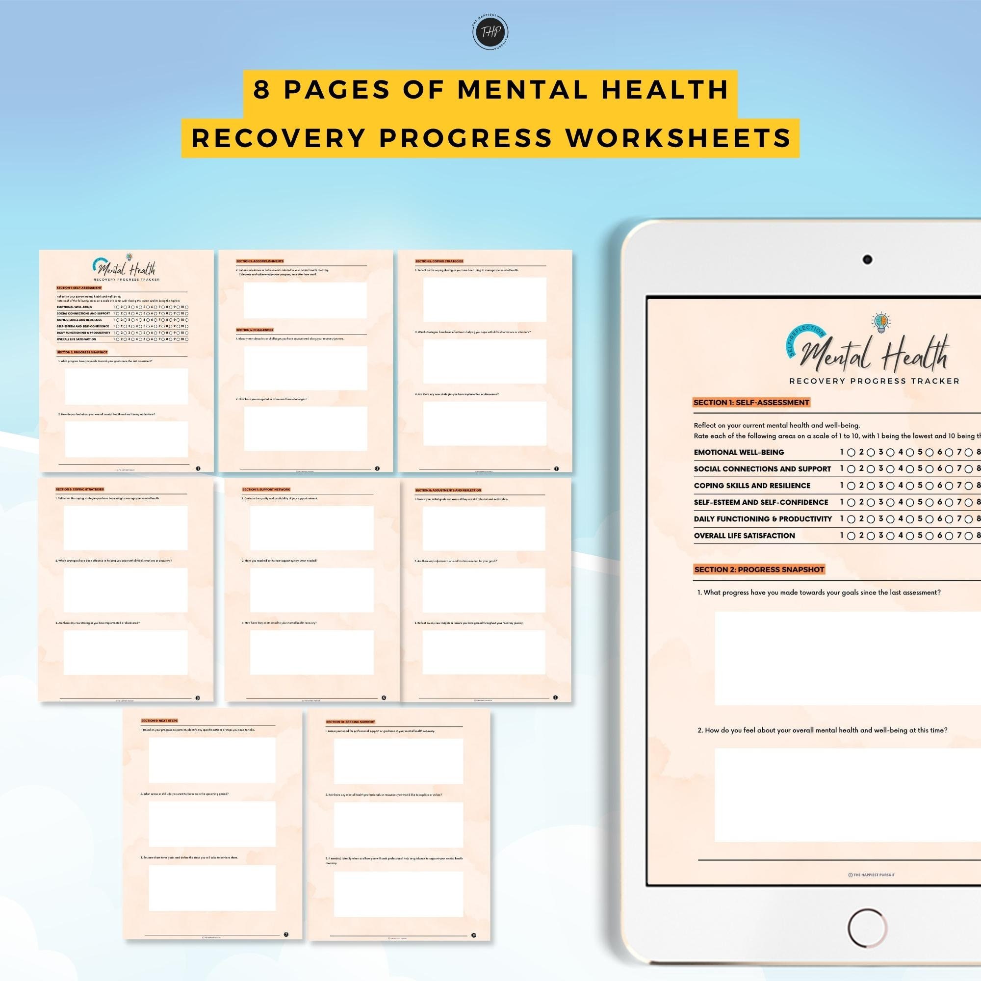 Mental Health Goal-setting RECOVERY PROGRESS WORKSHEET Tracker Template ... Mental Health Goal-setting RECOVERY PROGRESS WORKSHEET Tracker Template ...