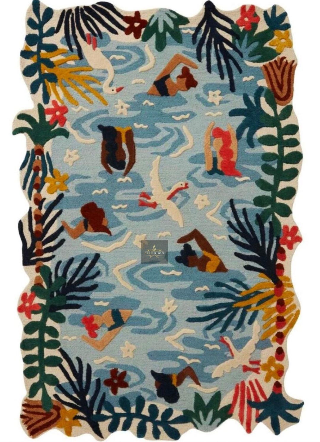 Garden Tufted Rug Modern Tufted Rug for Livingroom Large Area Rug ...