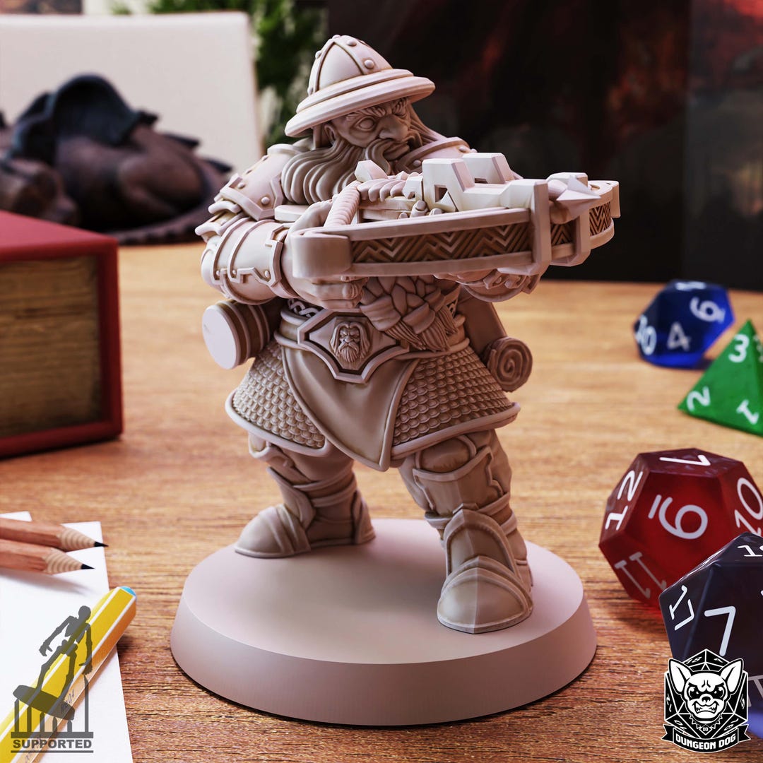Dungeon Dog - Dwarf Crossbower - C - Resin Figurine - Etsy