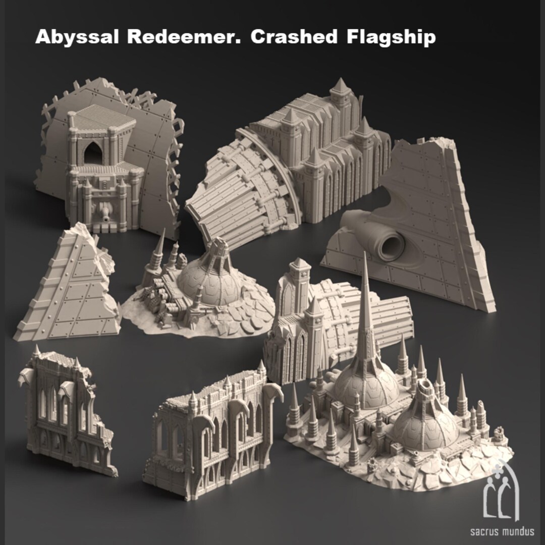 Abyssal Redeemer – Crashed Flagship – Gothic Wreck Fragments, Wargame ...