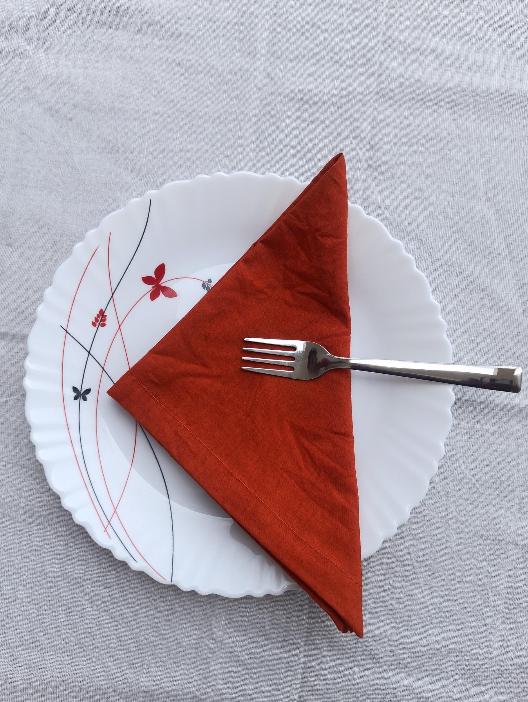 200 Pack Rust Color Everyday Dinner Napkin Set 100% Cotton Wedding ...