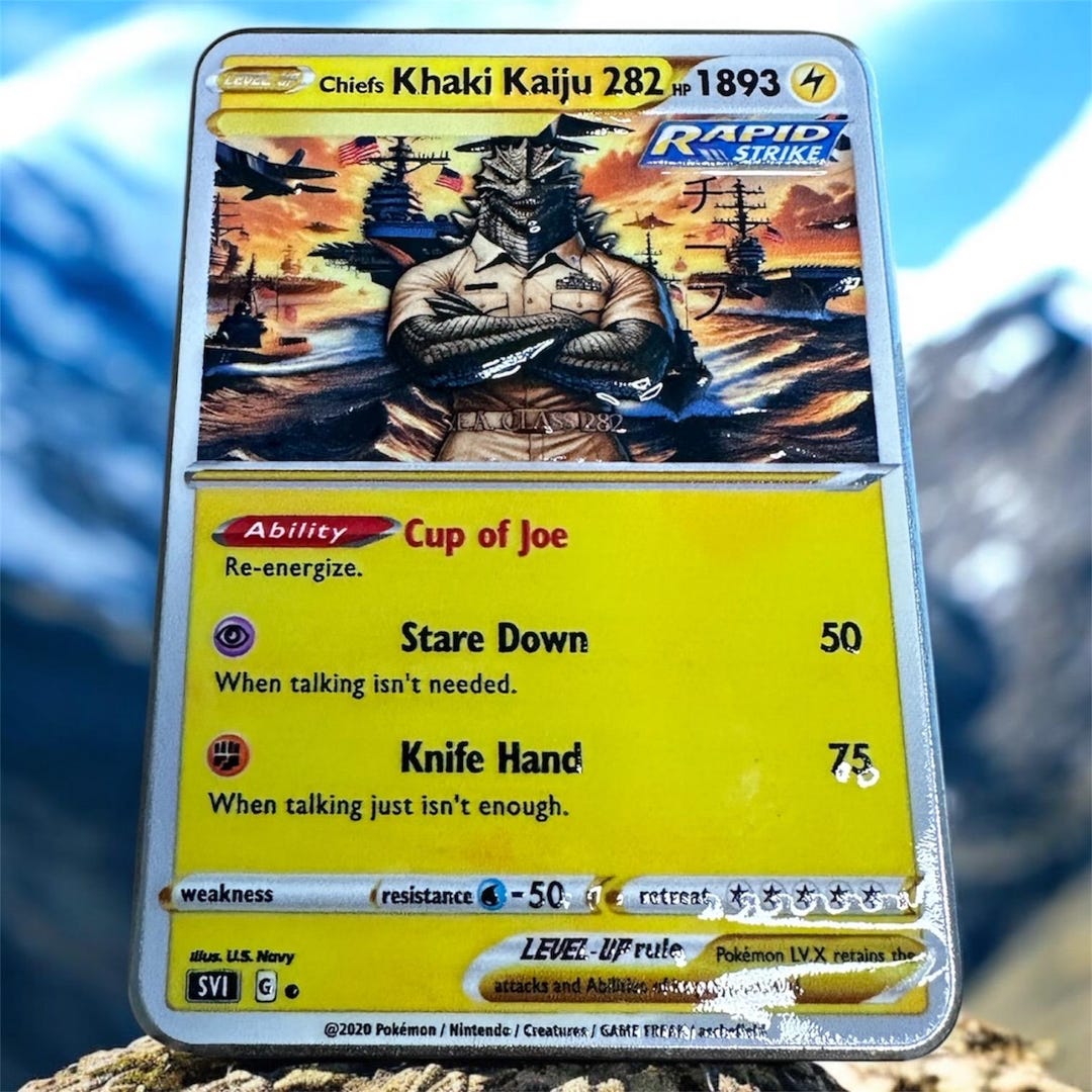 US Navy Chief Pokemon Card - Etsy