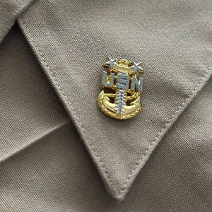Navy Chief "backbone" Anchor Collar Devices and Cover Pin Set - Etsy