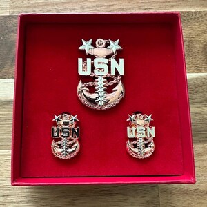 Rose Gold Navy Chief Anchor Collar Devices | CPO/SCPO/MCPO Set - Etsy