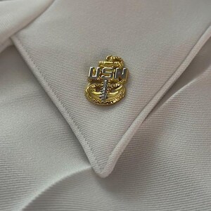 Navy Chief "backbone" Anchor Collar Devices and Cover Pins Set (CPO ...