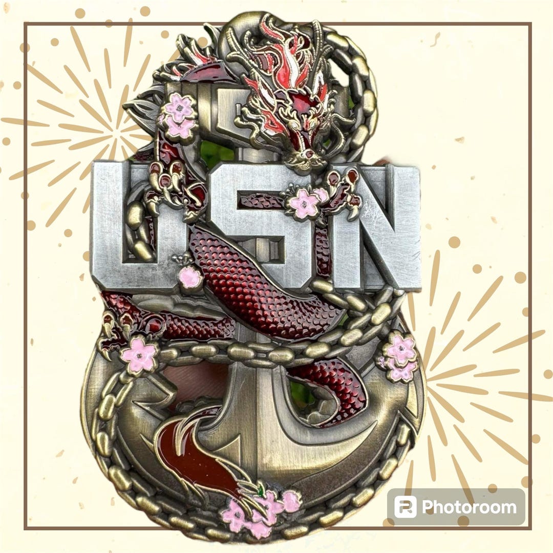 US Navy Chief Anchor “year of the Dragon” - Etsy