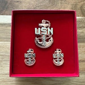 Rose Gold Navy Chief Anchor Collar Devices | CPO/SCPO/MCPO Set - Etsy