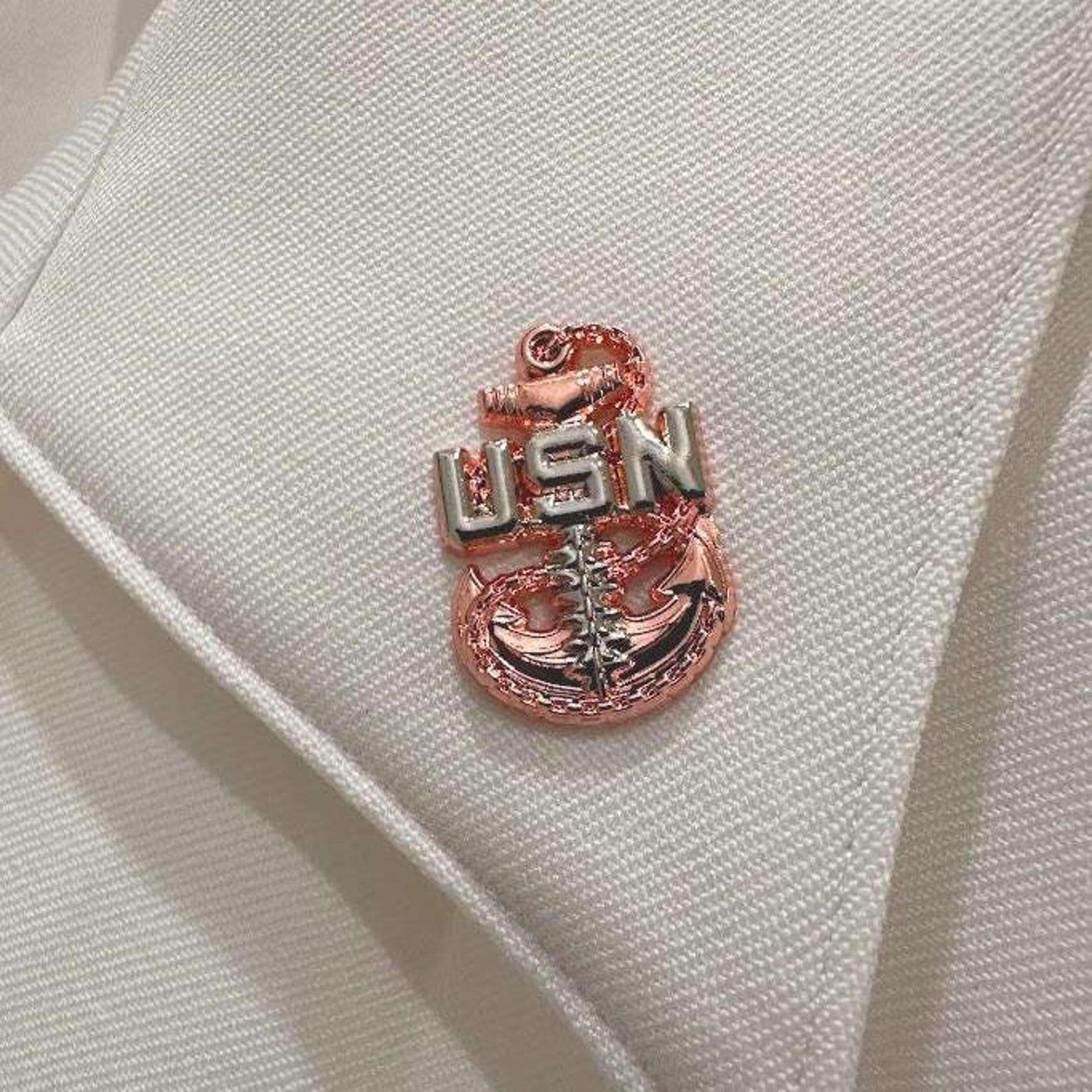 Rose Gold Navy Chief Anchor Collar Devices | CPO/SCPO/MCPO Set - Etsy