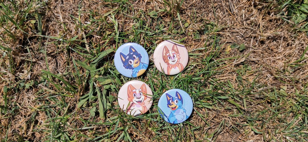Bluey 1.46" Button Badges - Etsy
