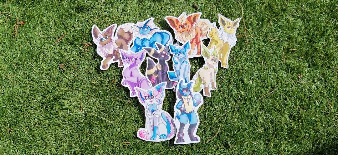 Pokemon Glossy Sticker Pack 10 Included - Etsy