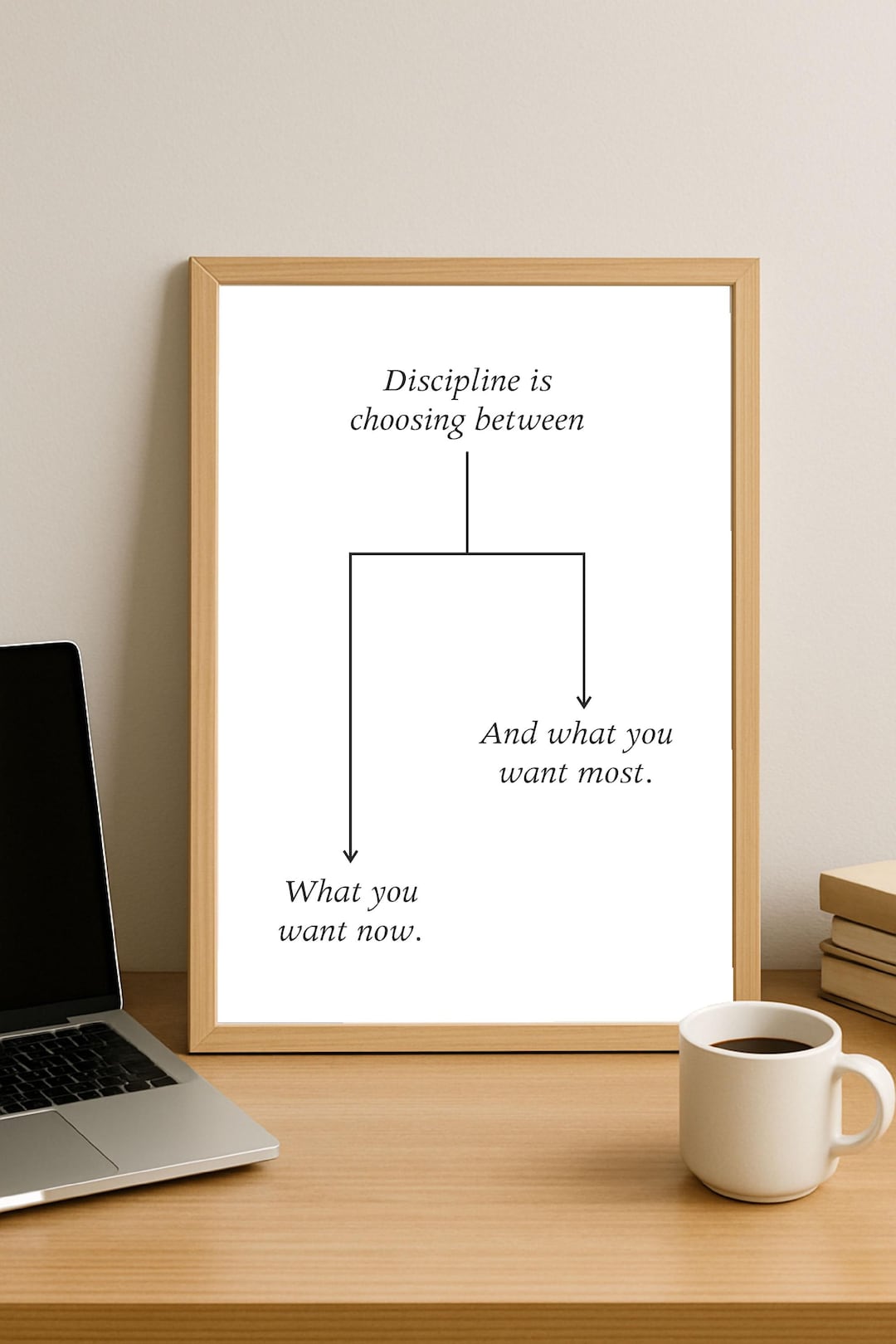 Discipline Quote Poster: Minimalist Motivational Wall Art (digital ...