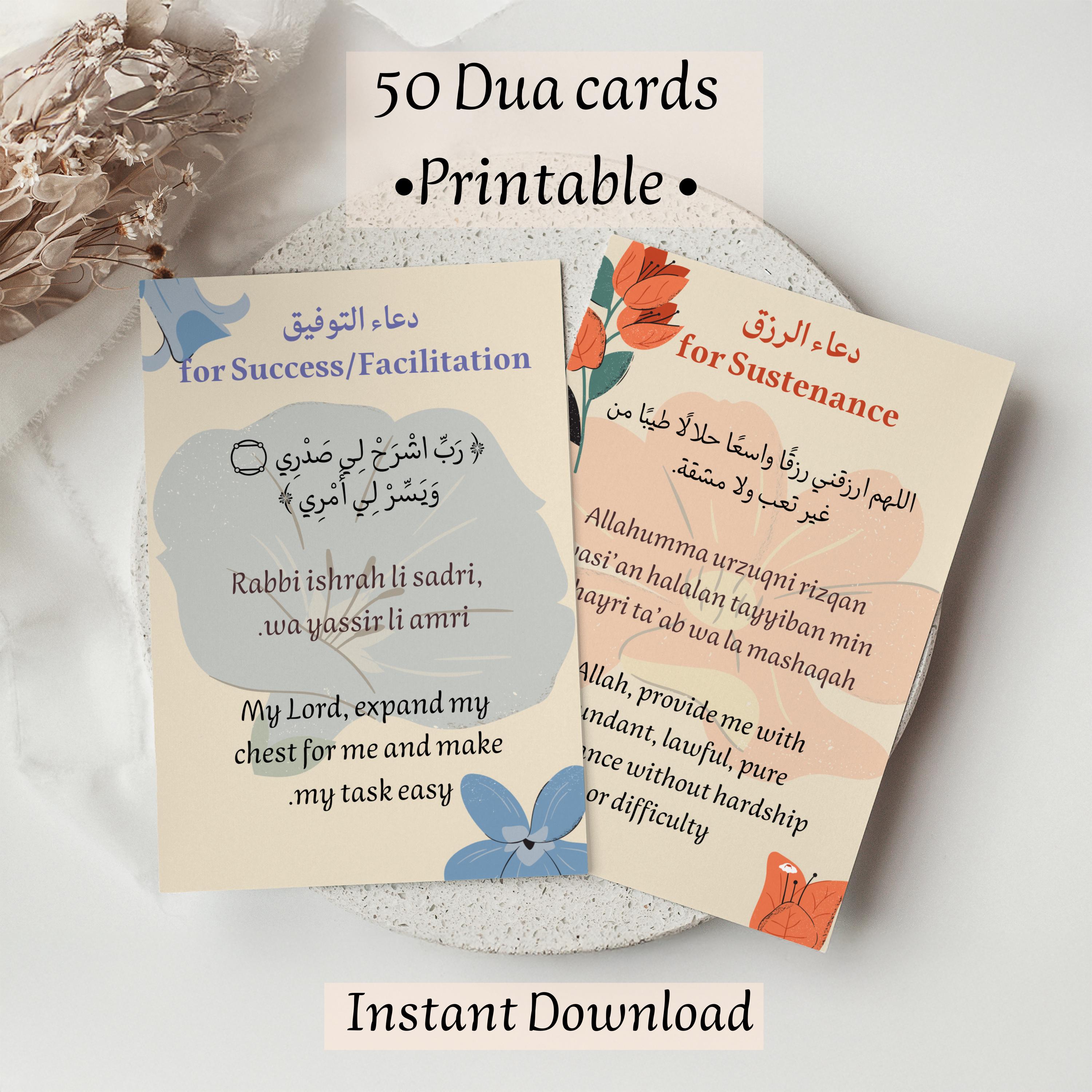 50 Islamic Dua Cards | Quran & Sunnah Affirmations (digital Download ...