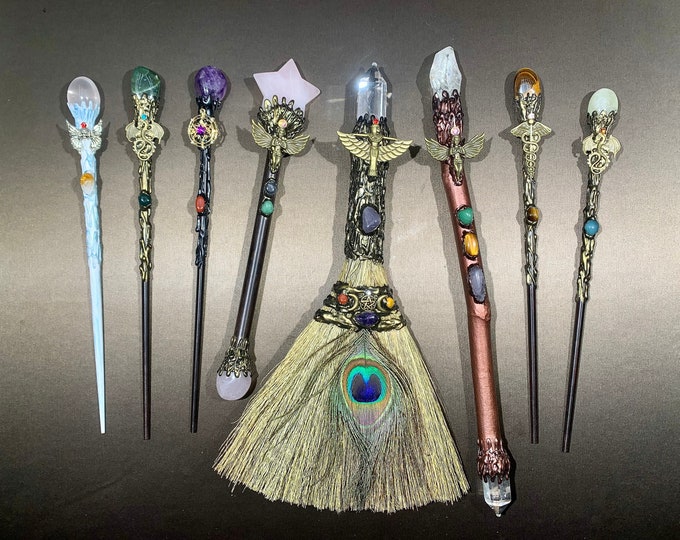 Wand of Copper Hand Forged Magic Wand With Twist Handle for Divination ...