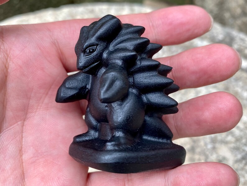 50 Mm Natural Obsidian Godzilla,obsidian Dragonquartz Crystalcrystal ...