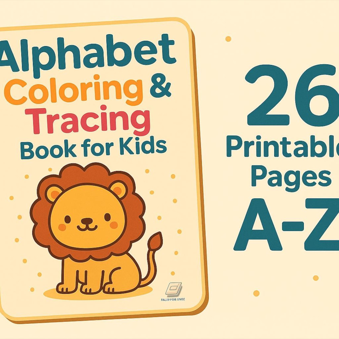 Alphabet Coloring & Tracing Book A-Z – Printable Kids Worksheets ...