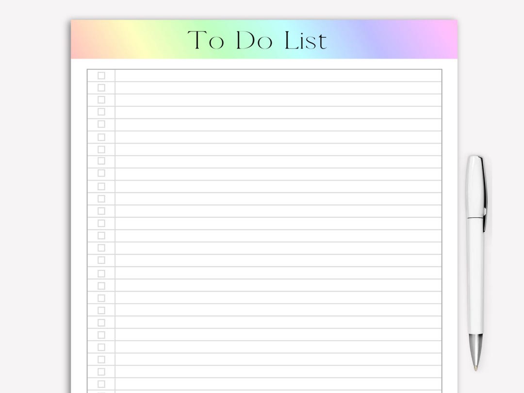 To Do List | Printable to Do List | Daily Tasks List | Simple to Do ...