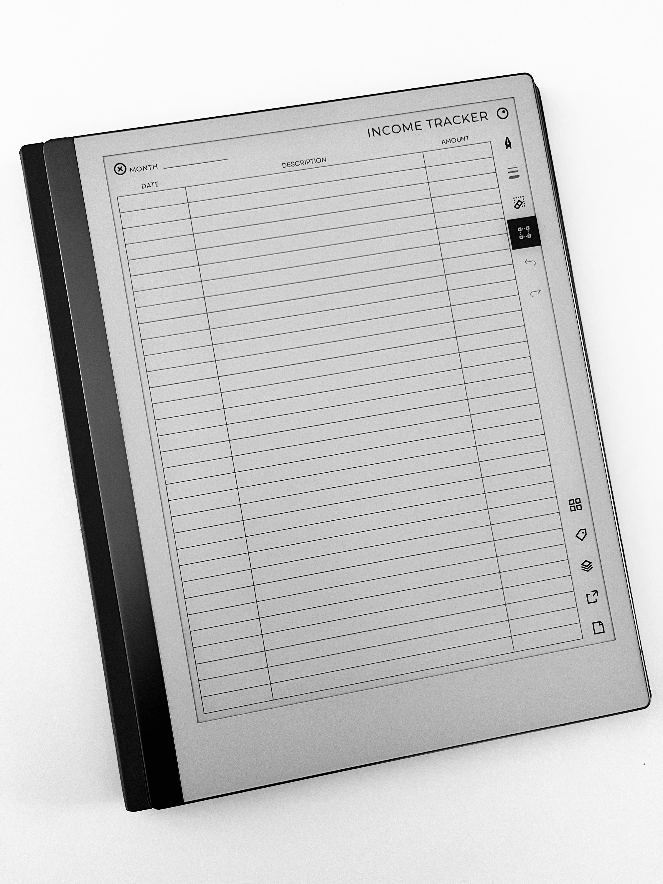 Income Tracker | Remarkable Template | Instant Download | Right & Left ...