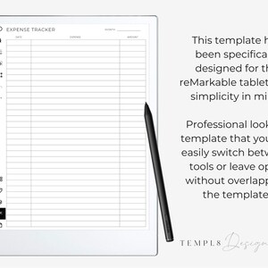 Expense Tracker | Remarkable Template | Instant Download | Right & Left ...