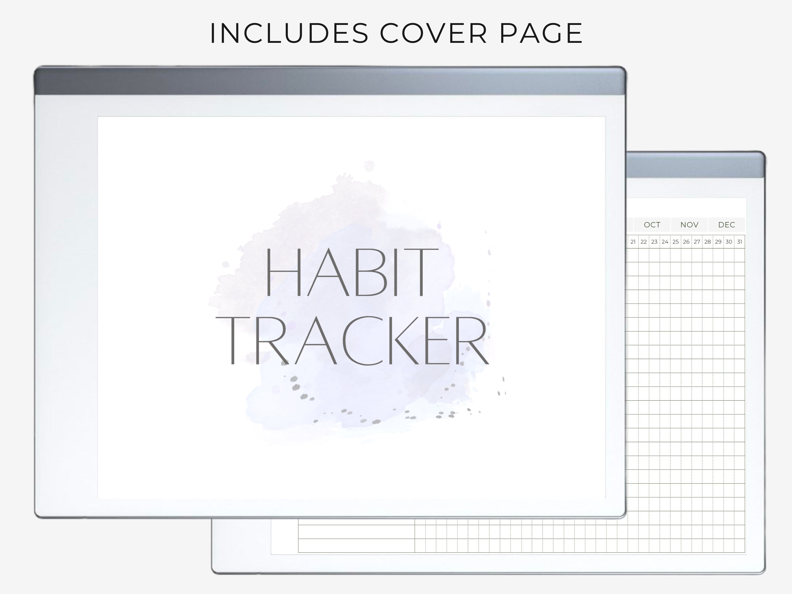 Monthly Habit Tracker | Remarkable 2 Template | Hyperlinked | Left ...