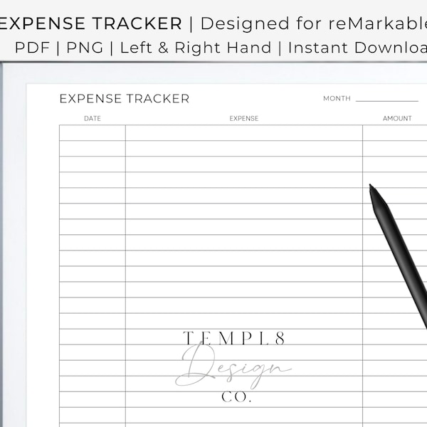 Expense Tracker List - Etsy