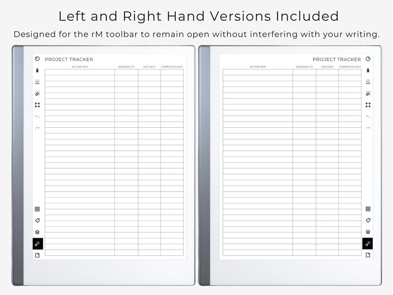 Simple Project Tracker | Remarkable 2 Template | Instant Download ...