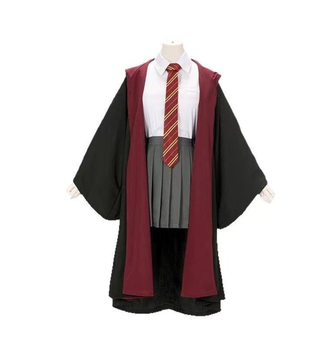 Wizard Robe for Girls Red Cotton Magic Robe Cloak,halloween Costume for ...