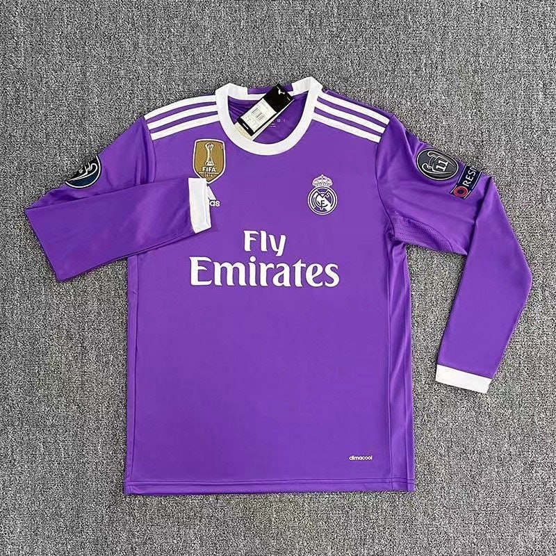 No. 7 Ronaldo Retro Jersey Champions League Purple Short-sleeved ...