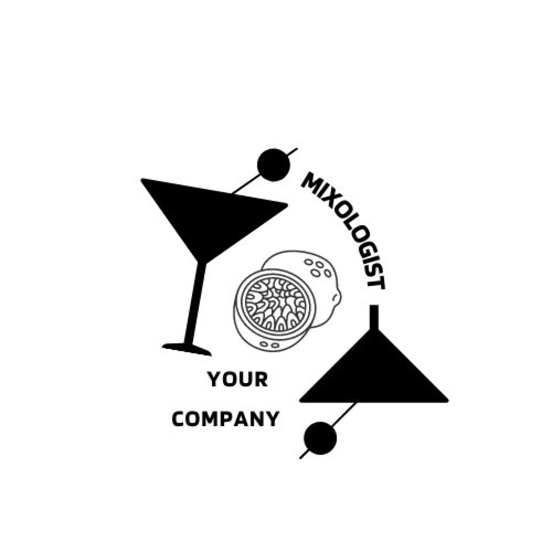 Cocktail Mixologist Logo - Etsy