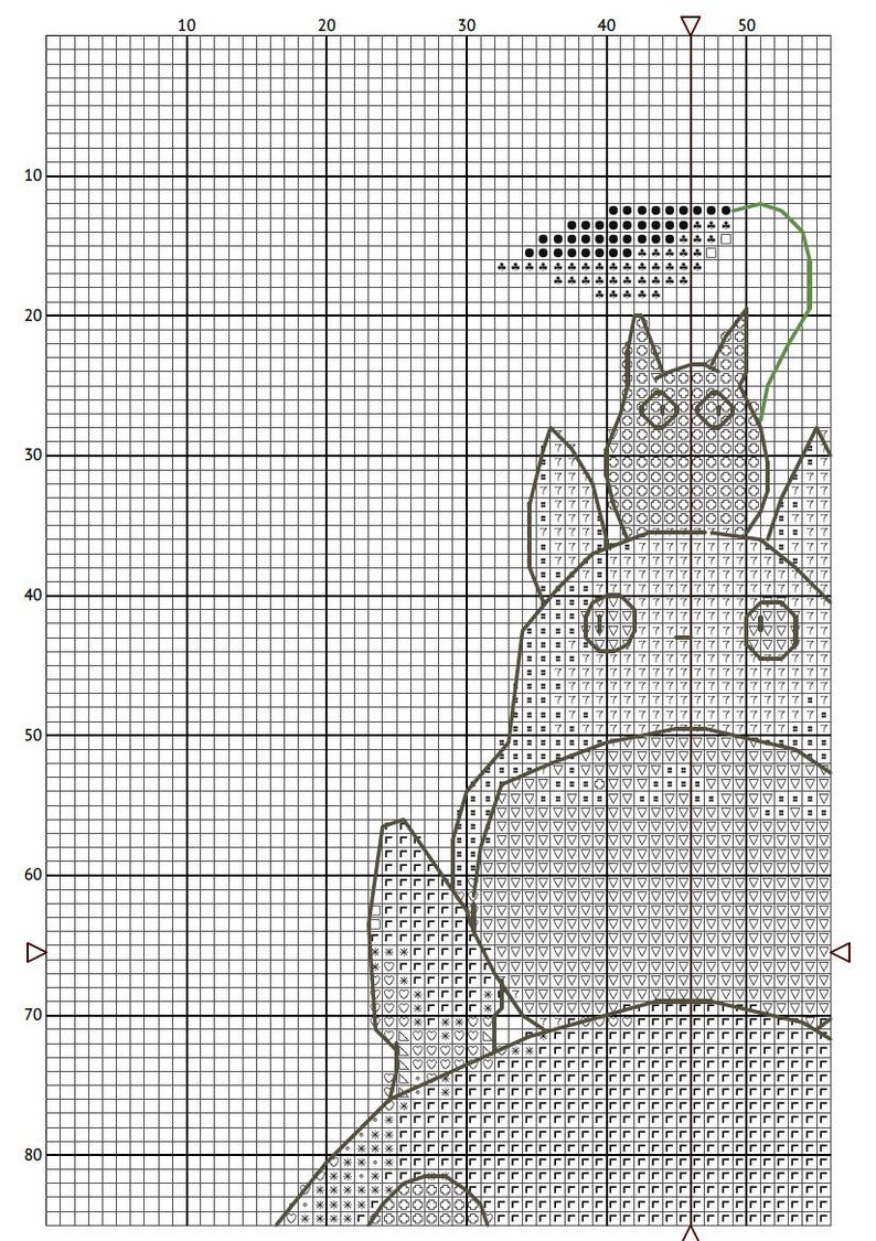 My Neighbor Totoro Cross Stitch Pattern Three Totoros Counted Stitch ...