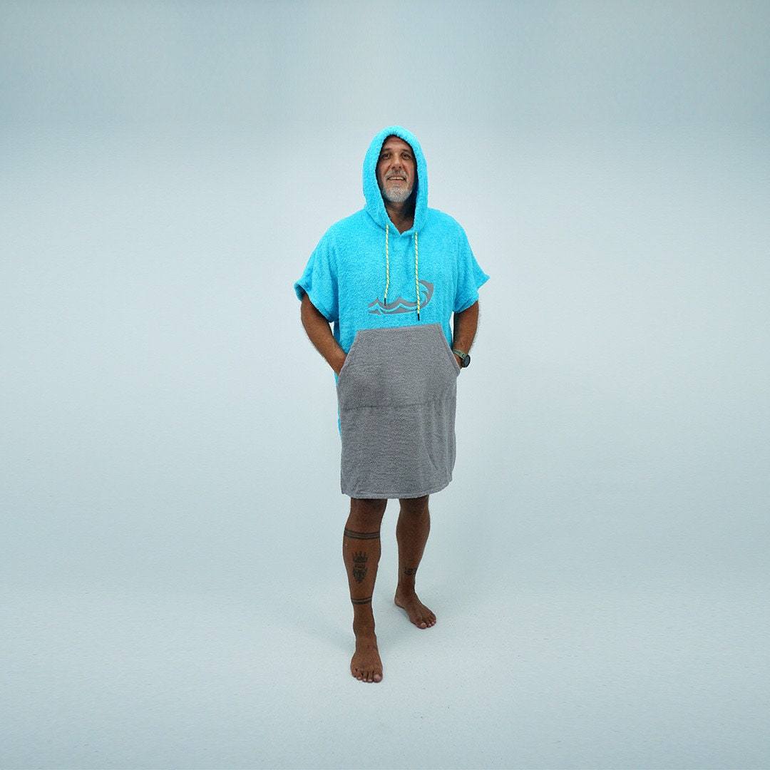 Surf Poncho Cotton Adult Hooded Towel, Beach Poncho, 100 % Cotton Swim ...