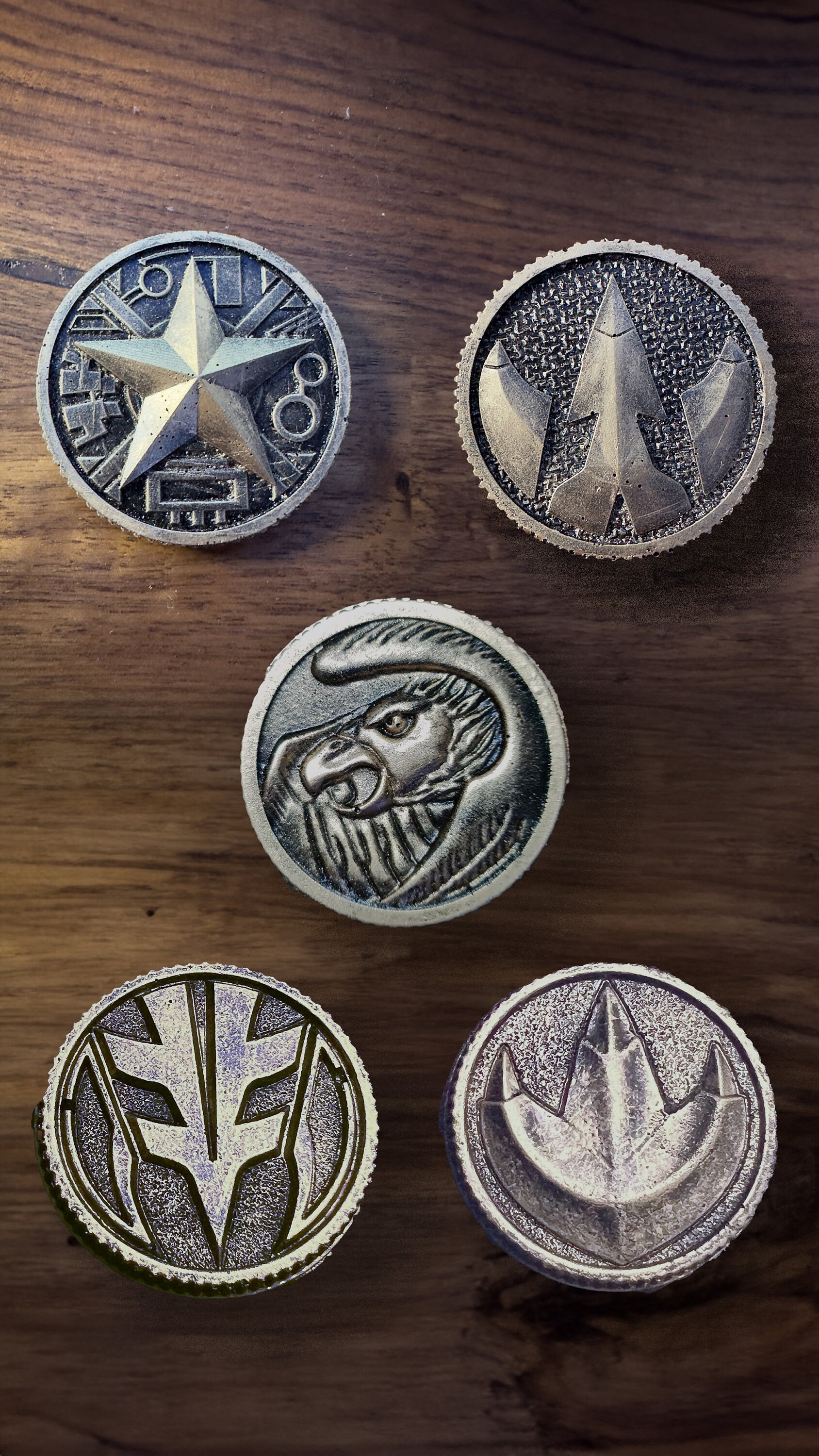Lord Drakkon Power Rangers Power Coin Replica Set Tommy Oliver Master ...