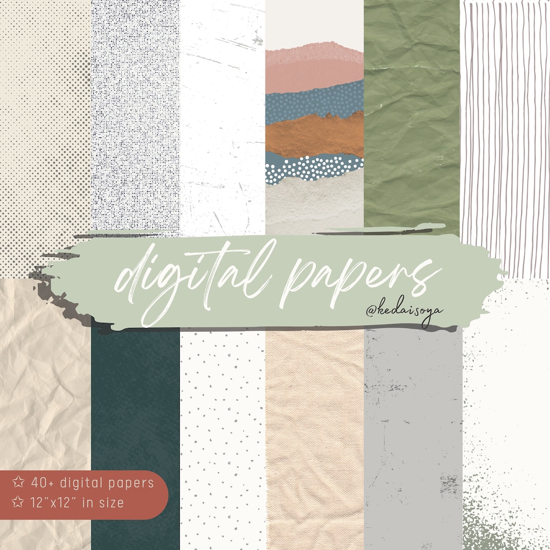 40 Digital Paper Textures - Etsy