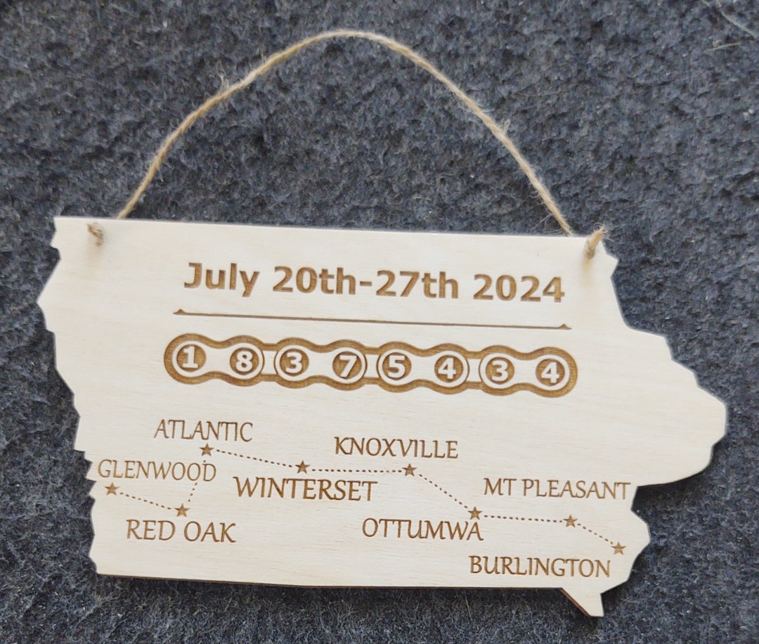 Iowa Bike Ride Plaque - Etsy