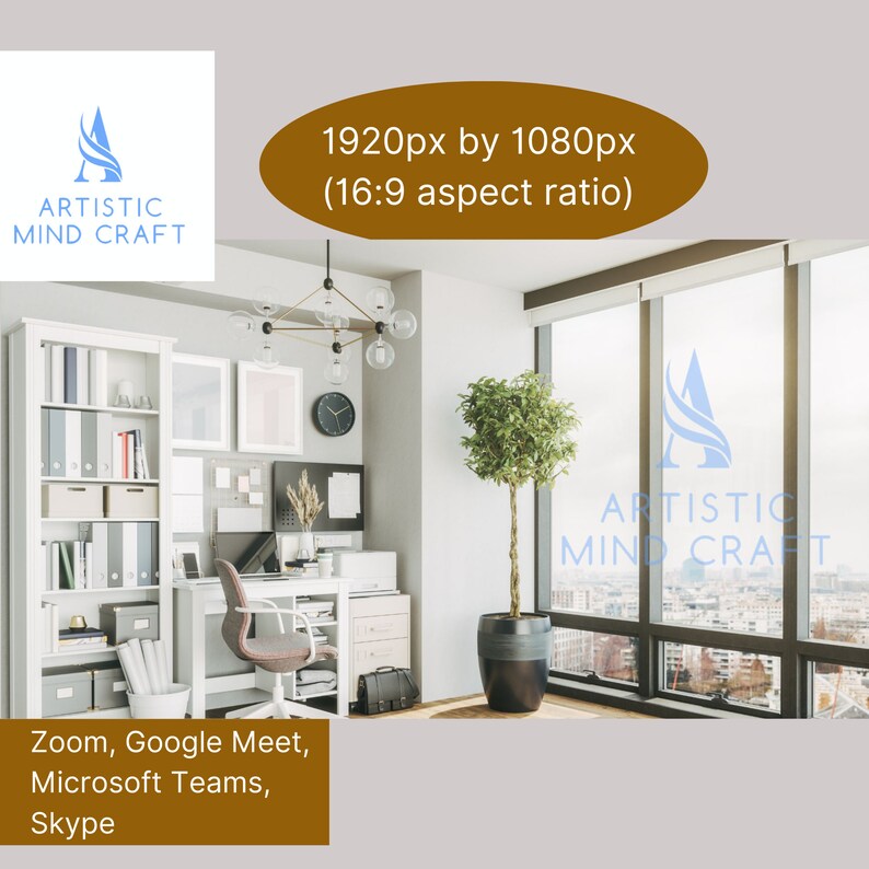 Virtual Background City View Zoom Background Home Office - Etsy