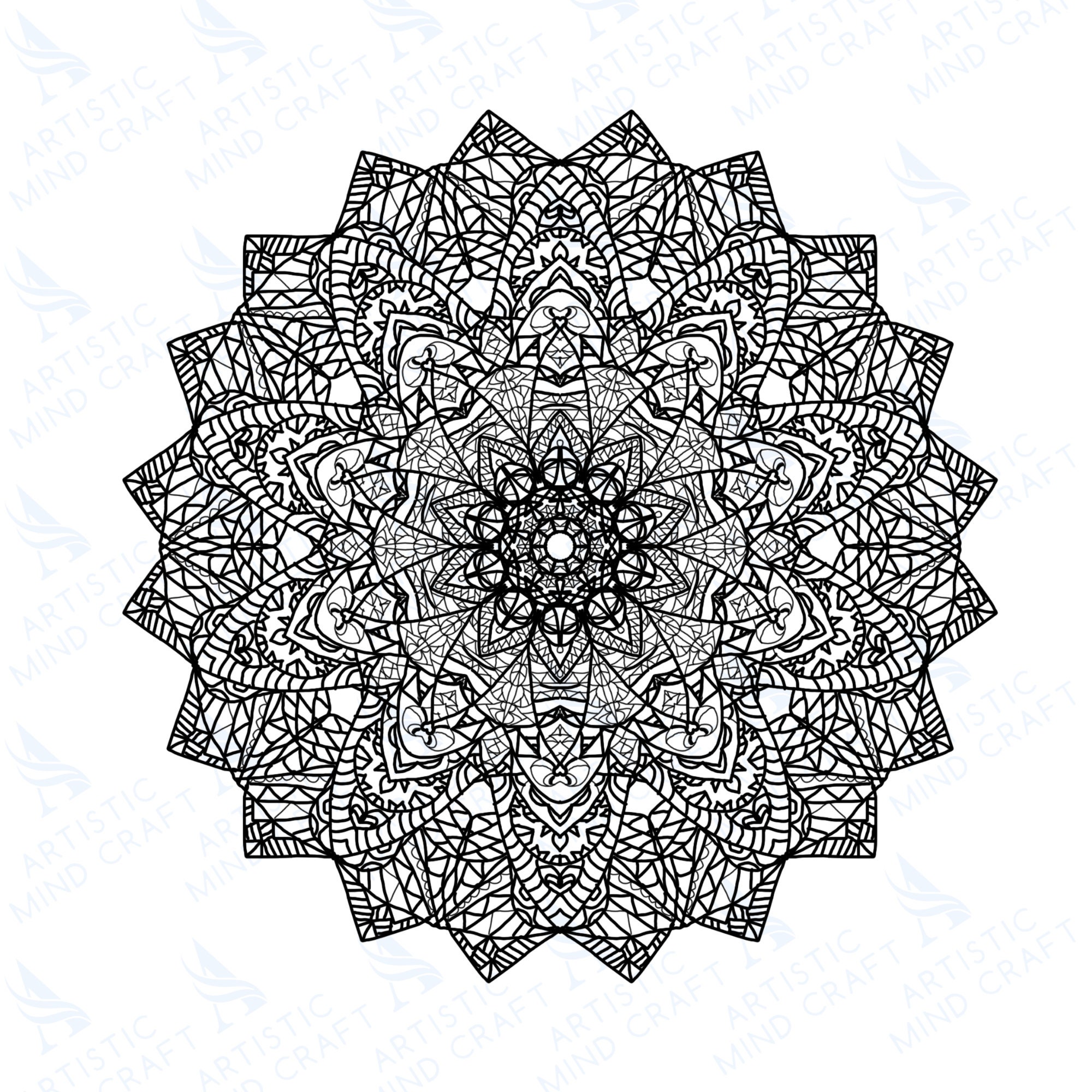Mandala SVG PNG Set 3 Digital Download Mandala Easy Cut Mandala Vector ...