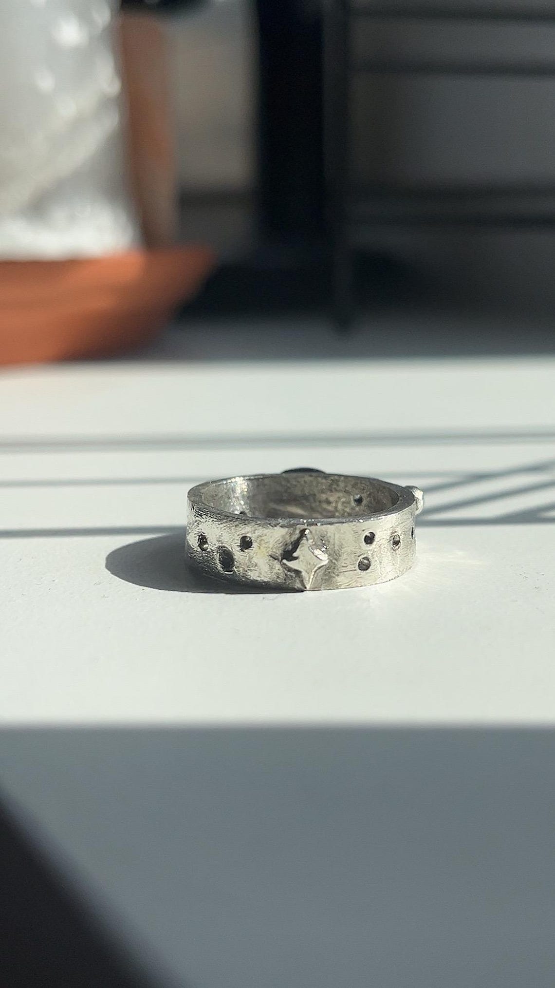 Sterling Silver Stardust Ring - Etsy