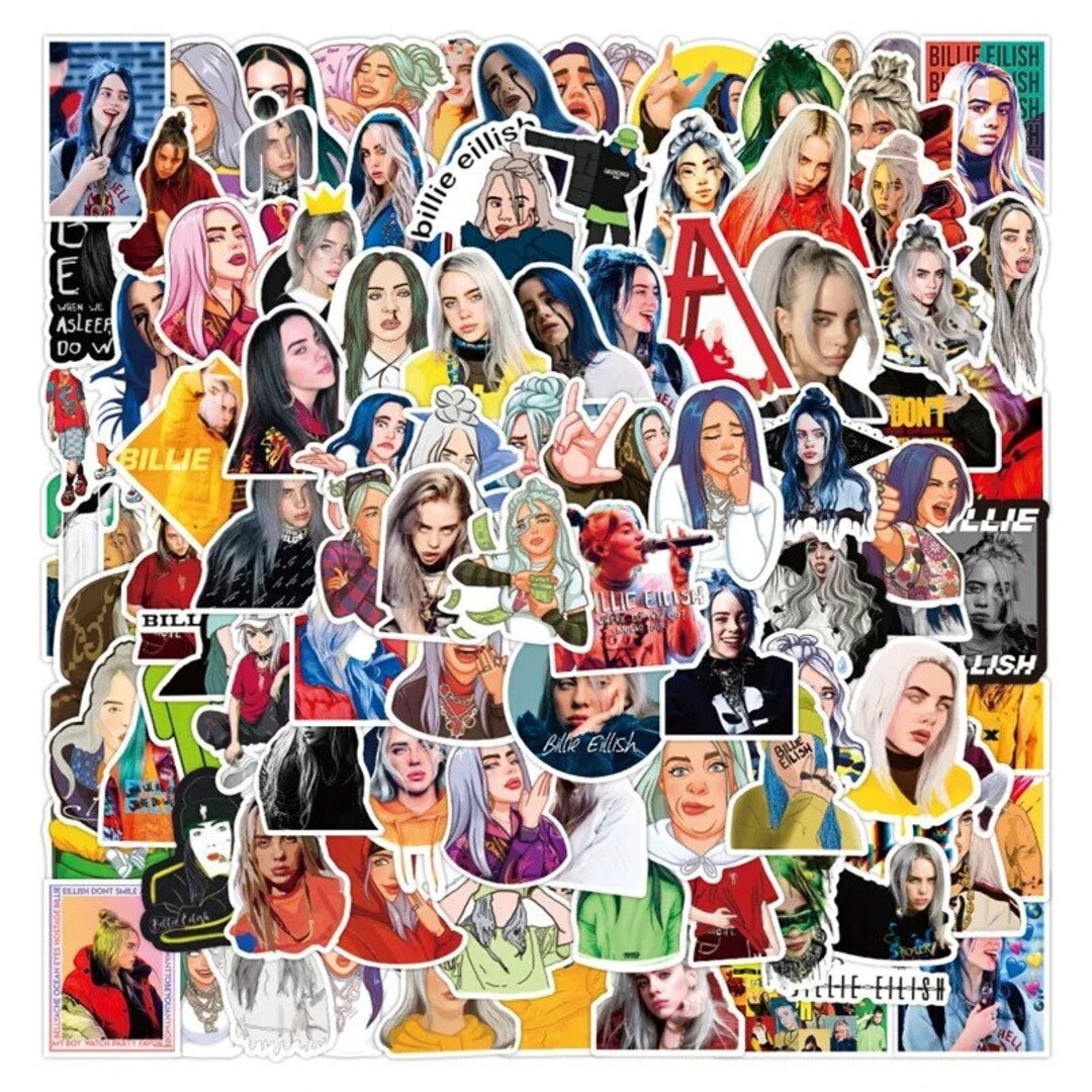 Stickers Billie Eilish Sticker for Laptop Suitcase Album Stationery ...
